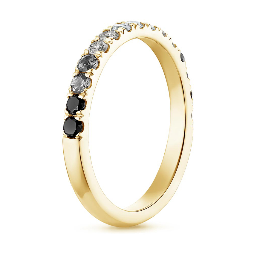 Burgundy Ombre Ring in 18K Yellow Gold