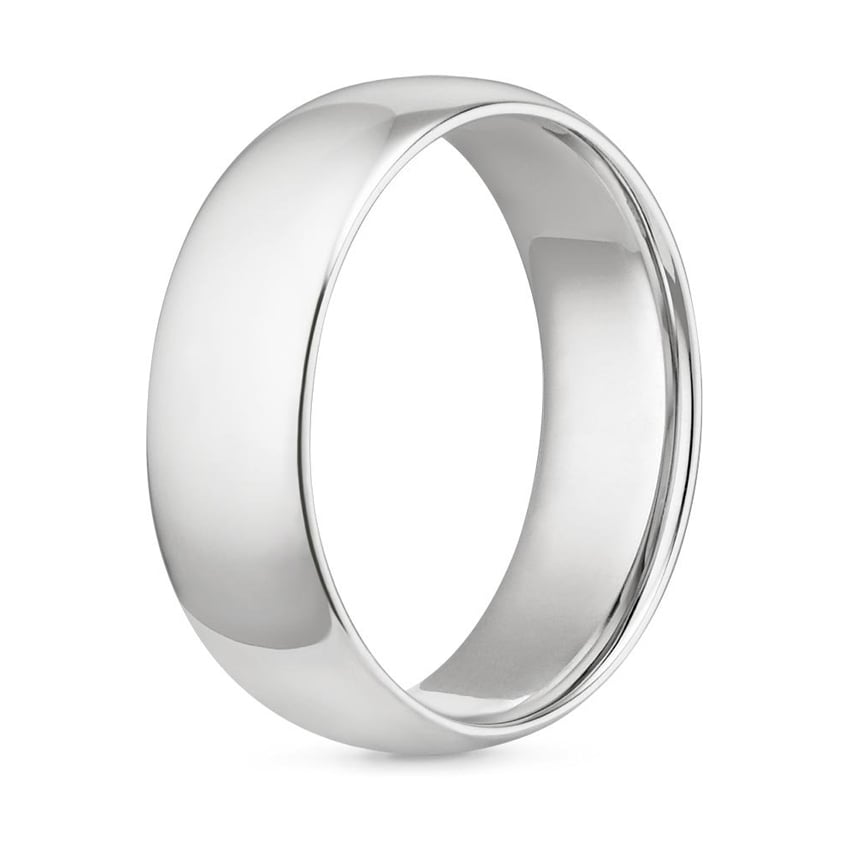 Comfort Fit 5.5mm Wedding Ring in 18K White Gold