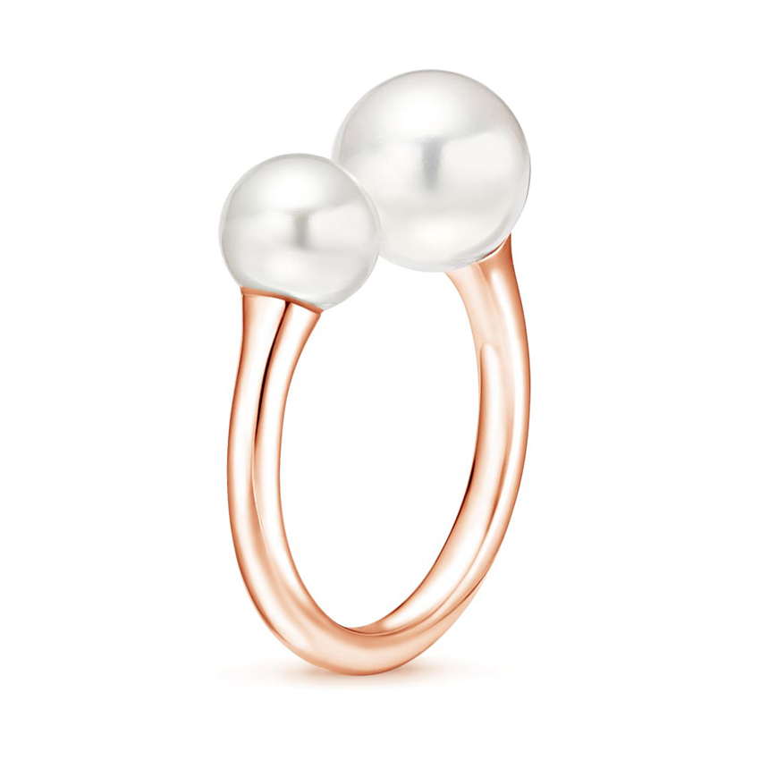 Fête Cultured Pearl Open Cocktail Ring in 14K Rose Gold