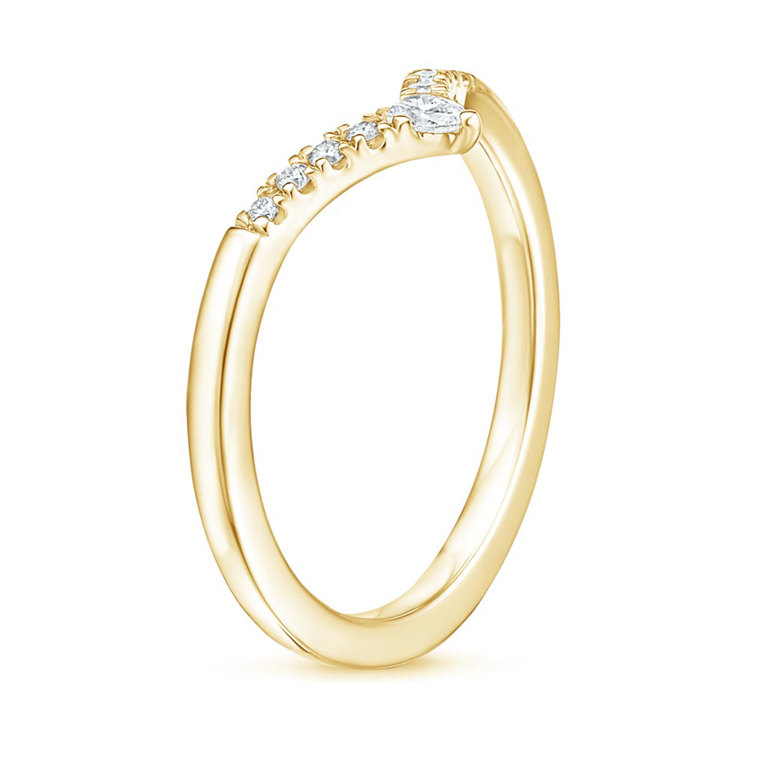 Crescendo Contoured Diamond Ring in 18K Yellow Gold