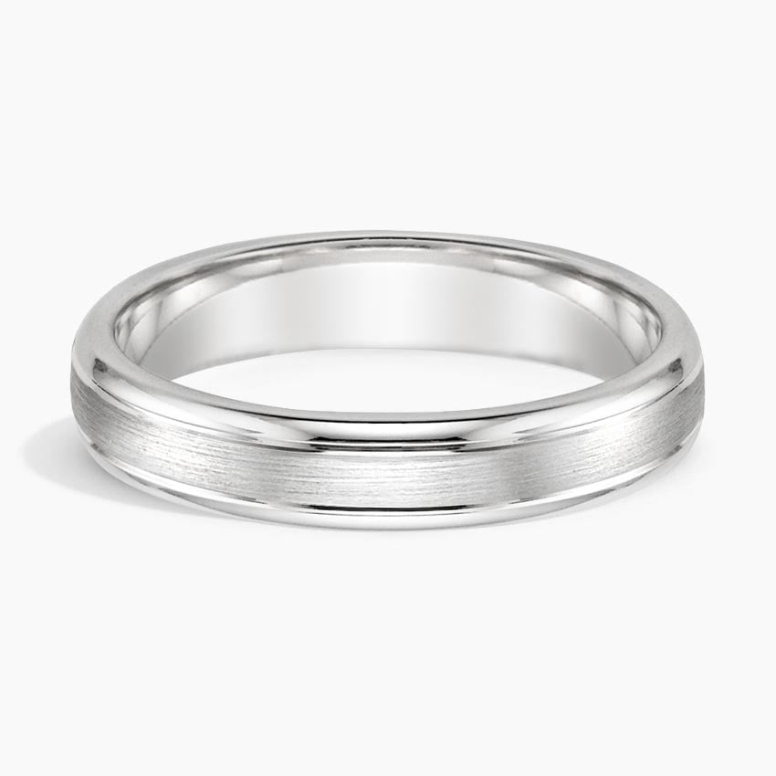 6mm Beveled Edge Matte Ring with Grooves | Brilliant Earth