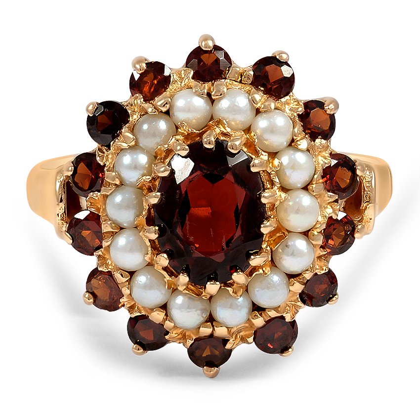 Retro Garnet Cocktail Ring | Dot | Brilliant Earth