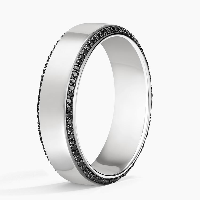 Avalon Eternity Black Diamond 6mm Wedding Ring (2/5 ct. tw.) in 18K ...