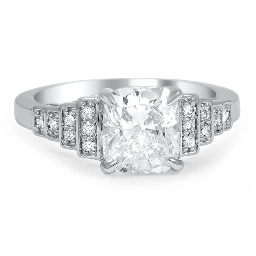 Custom Tiered Shoulder Diamond Ring | Brilliant Earth
