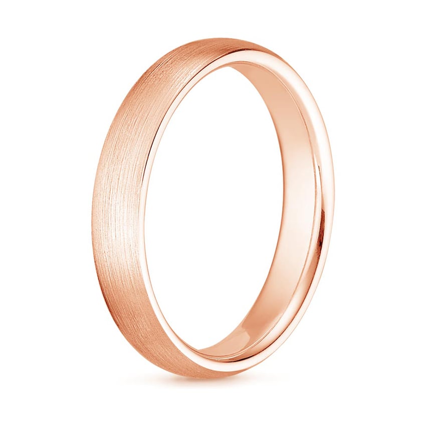 Matte Comfort Fit 5mm Wedding Ring in 14K Rose Gold