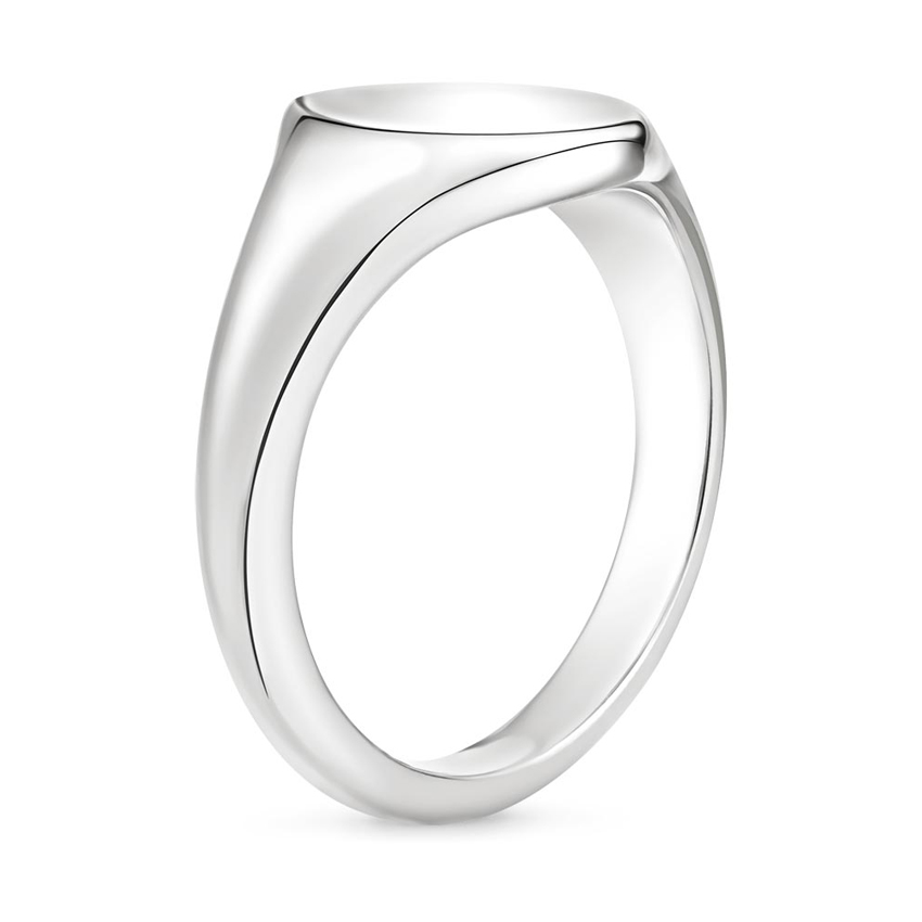 Classic Signet Ring in 18K White Gold