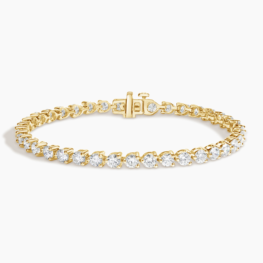 Three Prong Diamond Tennis Bracelet 7 Carat Brilliant Earth