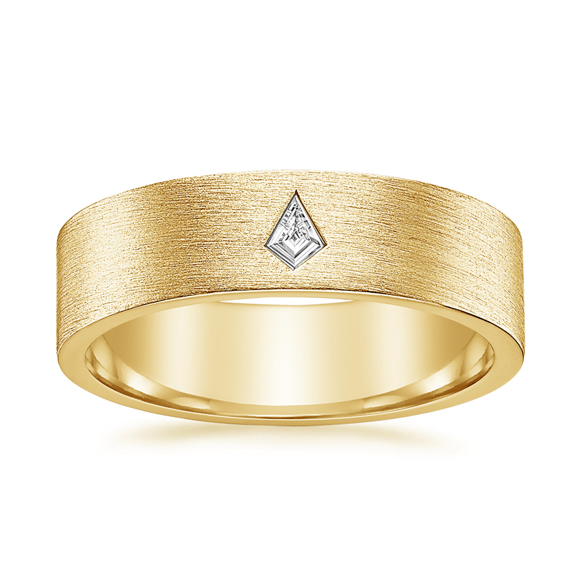 Voyager Diamond 6mm Wedding Ring in 18K Yellow Gold