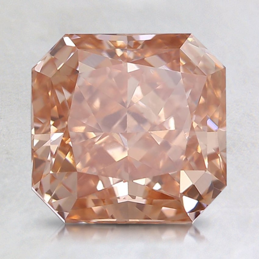 2.50 Ct. Fancy Intense Orangy Pink Radiant Lab Created Diamond | DLC2.50RAFIOPVS2_1