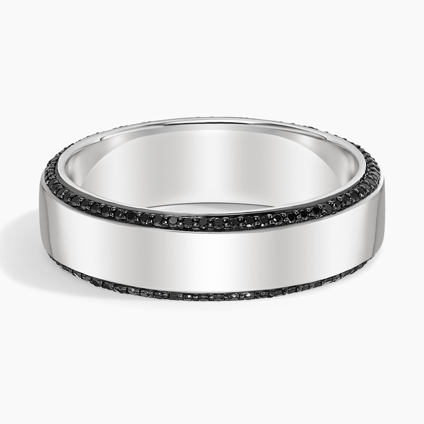 Avalon Eternity Black Diamond 6mm Wedding Ring (2/5 ct. tw.) in 18K ...