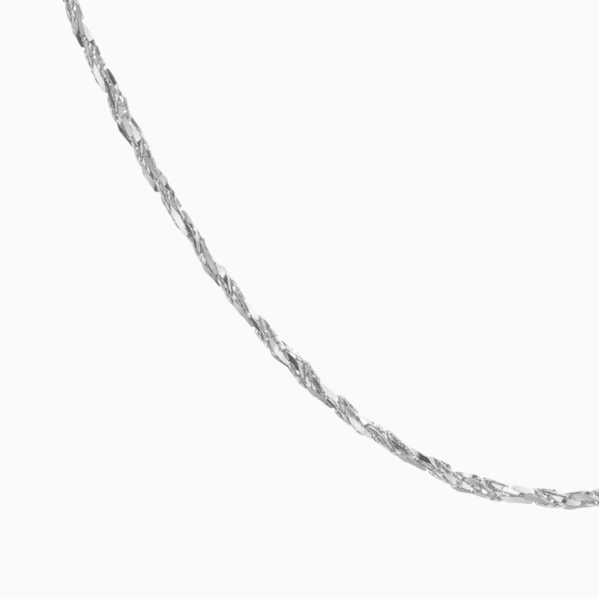 14K White Gold Drew 16 in. Twist Chain Necklace