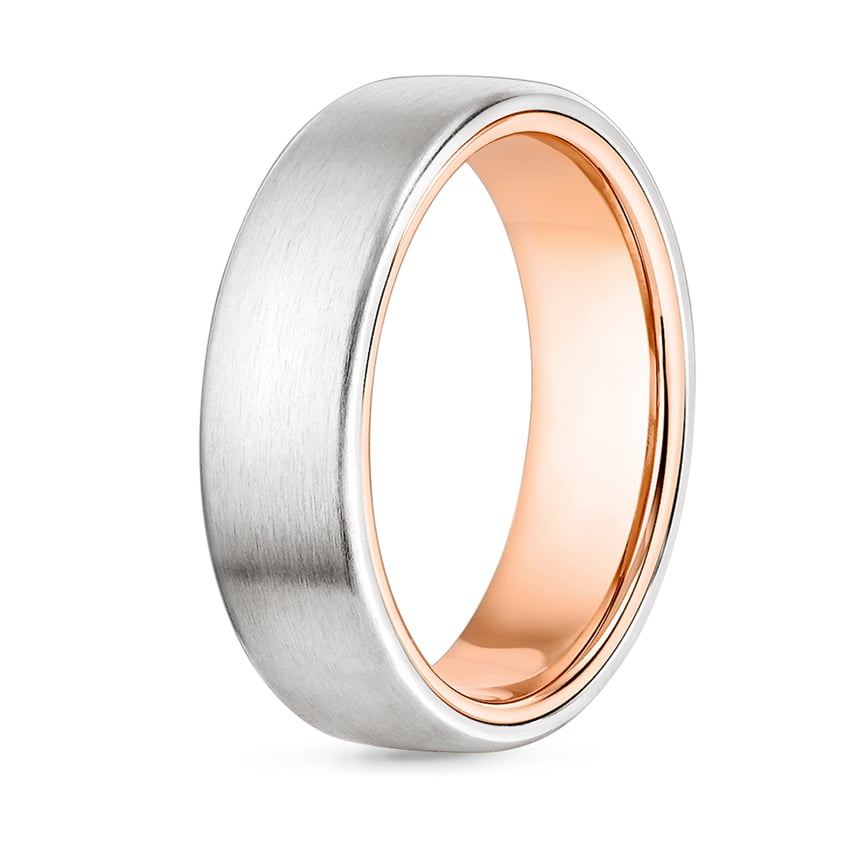 Two Tone Rose and White Gold Men's Wedding Ring | Ember | Brilliant Earth