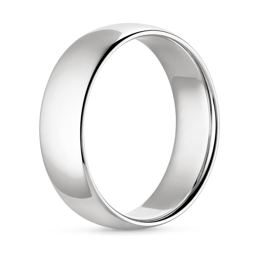 Comfort Fit 7mm Wedding Ring in 18K White Gold