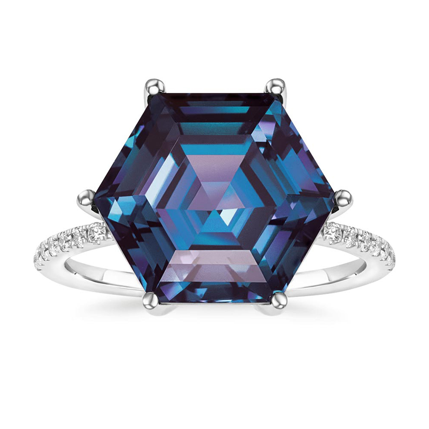 Masquerade Lab Alexandrite and Diamond Cocktail Ring - Brilliant Earth