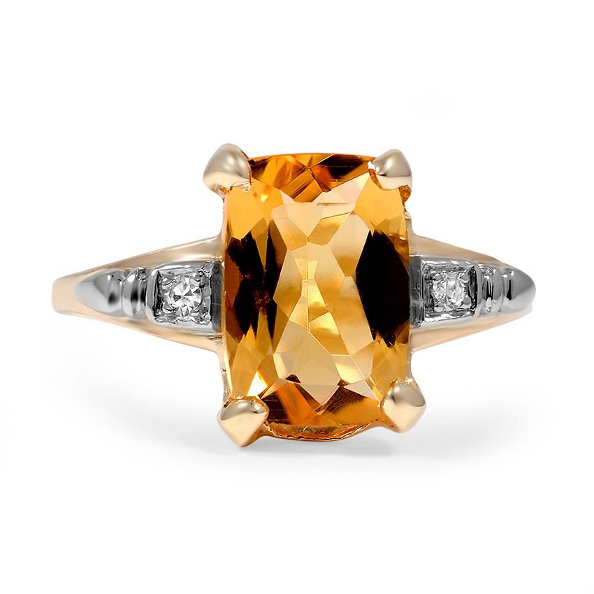 Retro Citrine Vintage Ring | Breindel | Brilliant Earth