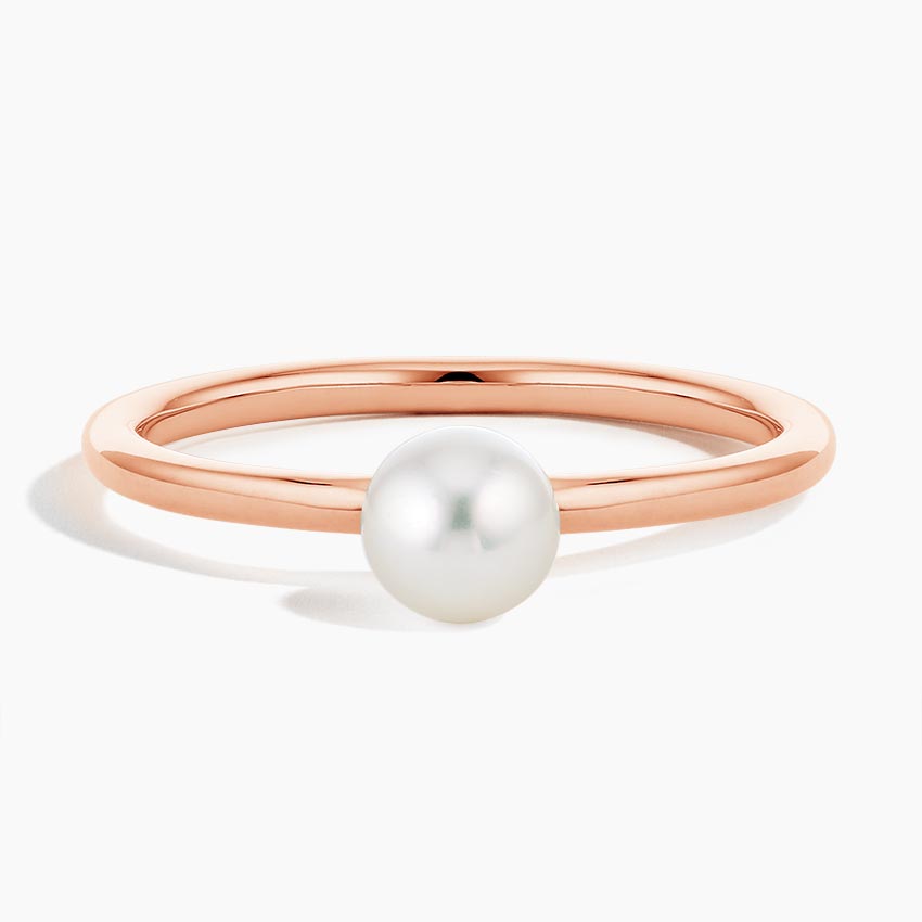 Saskia Cultured Pearl Solitaire Ring