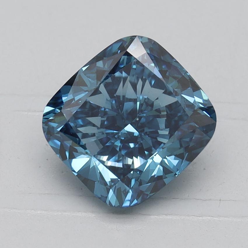 2.2 Ct. Fancy Vivid Blue Cushion Lab Created Diamond | 5949778A