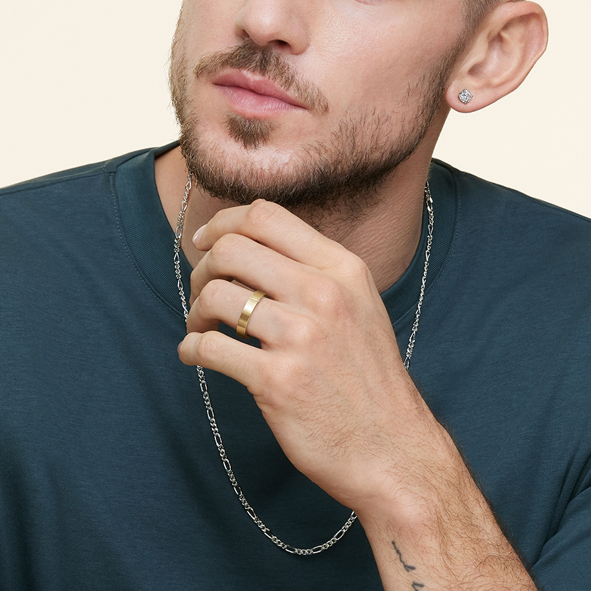 Apollo Diamond 4.5mm Wedding Ring in 18K Yellow Gold