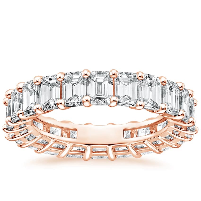 Emerald Eternity Diamond Ring (5 ct. tw.) in 14K Rose Gold