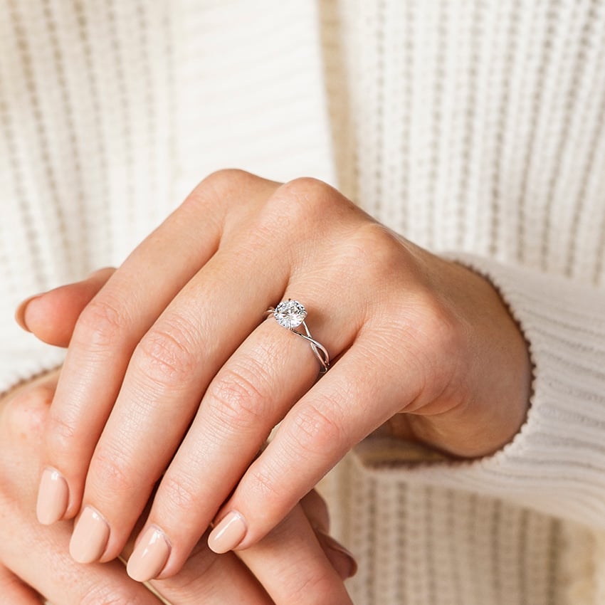 14K Rose Gold Alya Ring with Winding Willow Ring | Brilliant Earth