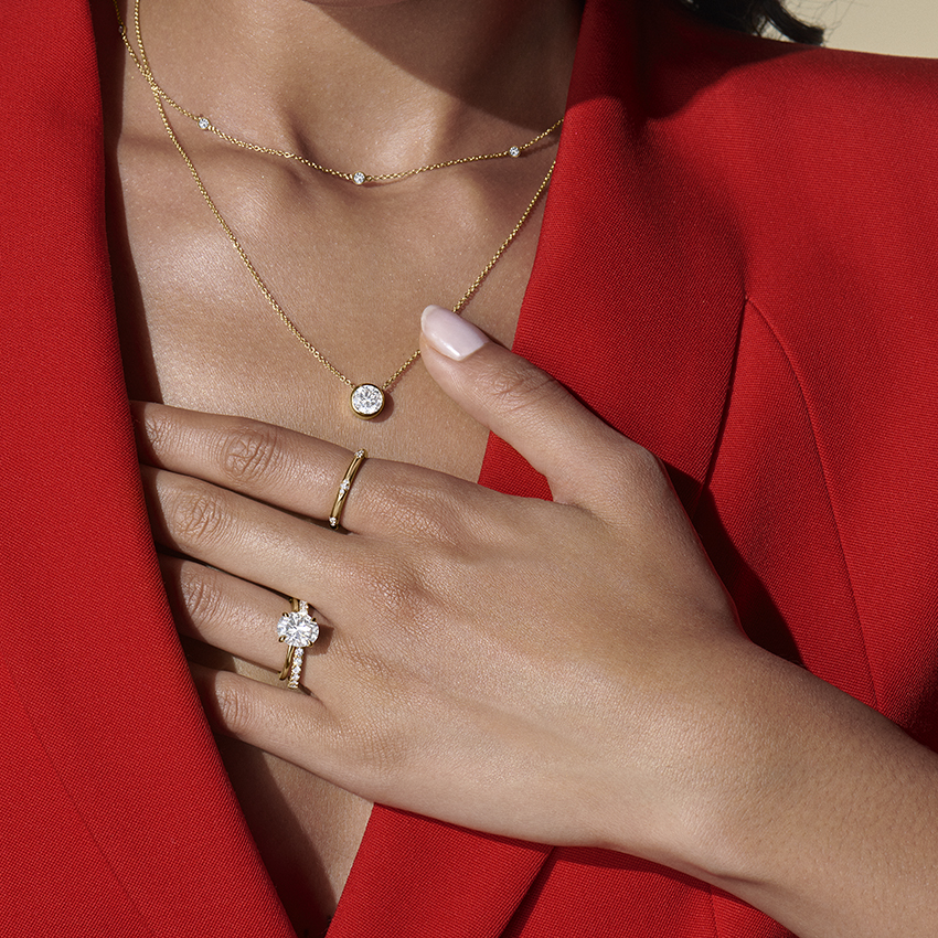Bezel Pendant in 18K Yellow Gold | Brilliant Earth