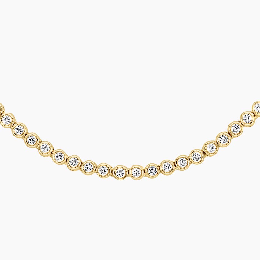 Bezel Set Diamond Tennis Necklace