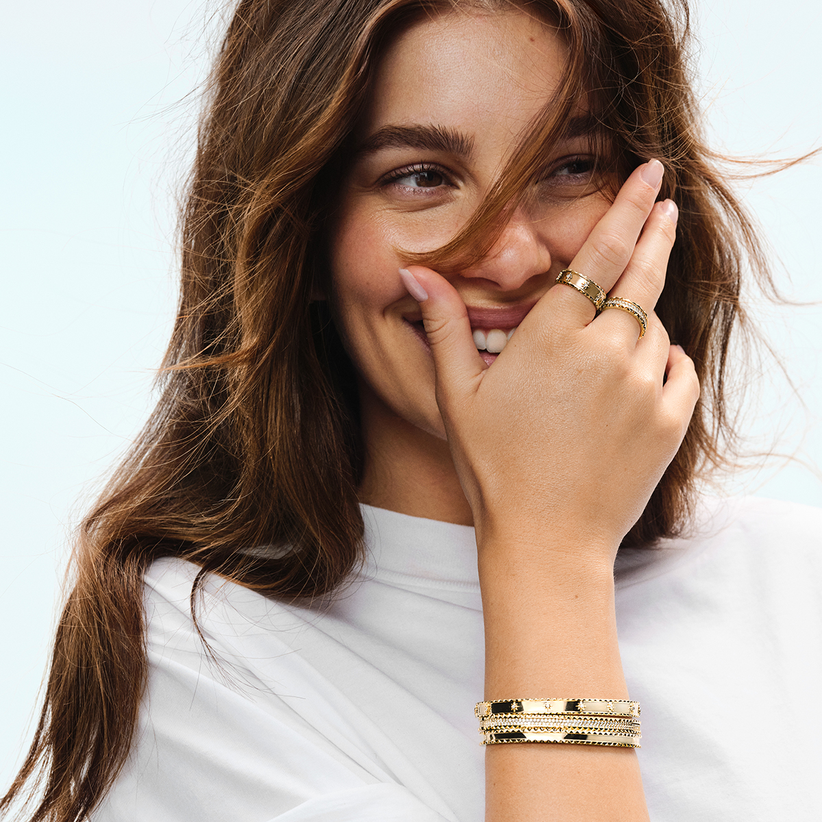 14K Yellow Gold Sol 6 Inch Bangle Bracelet