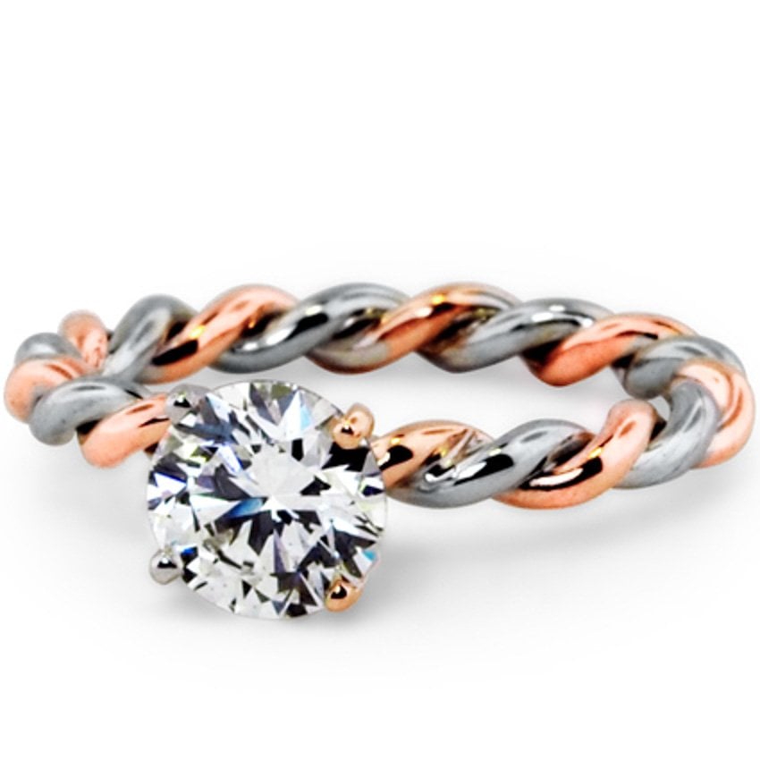 Custom Entwined Mixed Metal Ring | Brilliant Earth