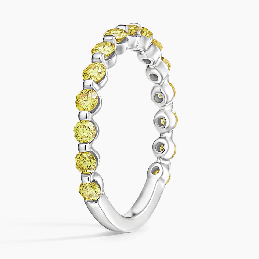 Yellow Lab Diamond Ring (1 ct. tw.) in 18K White Gold