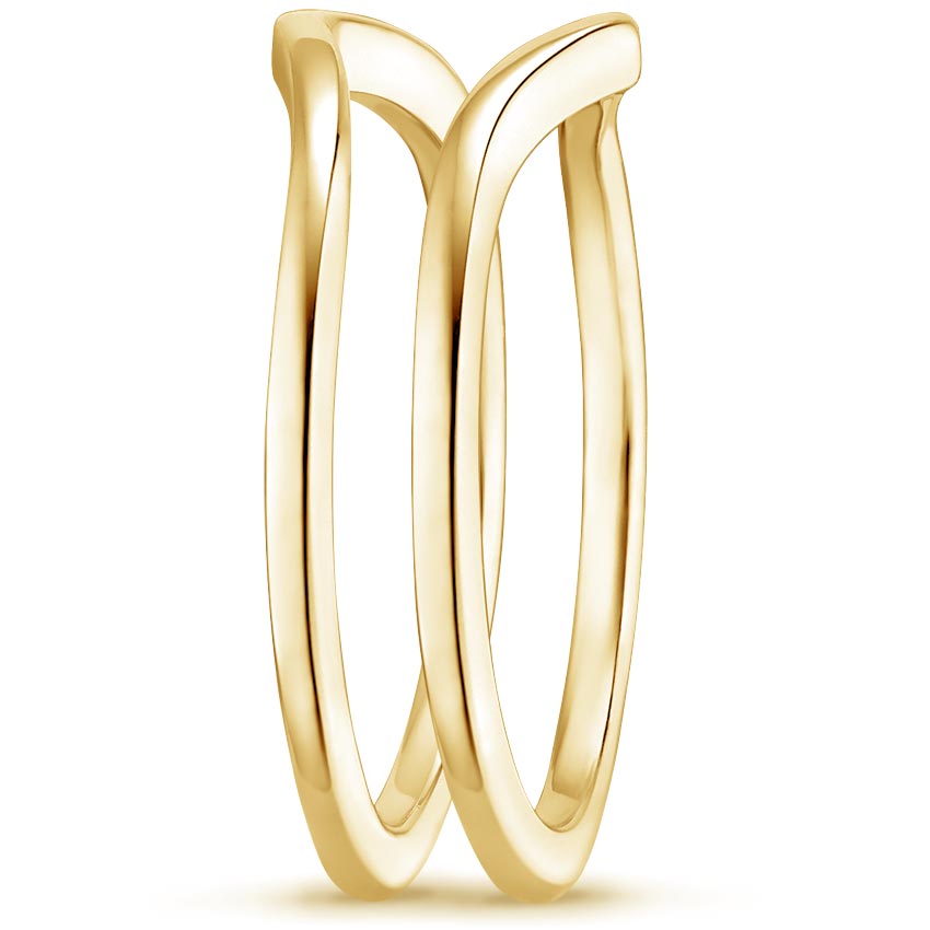 Chevron Nested Ring Stack in 18K Yellow Gold