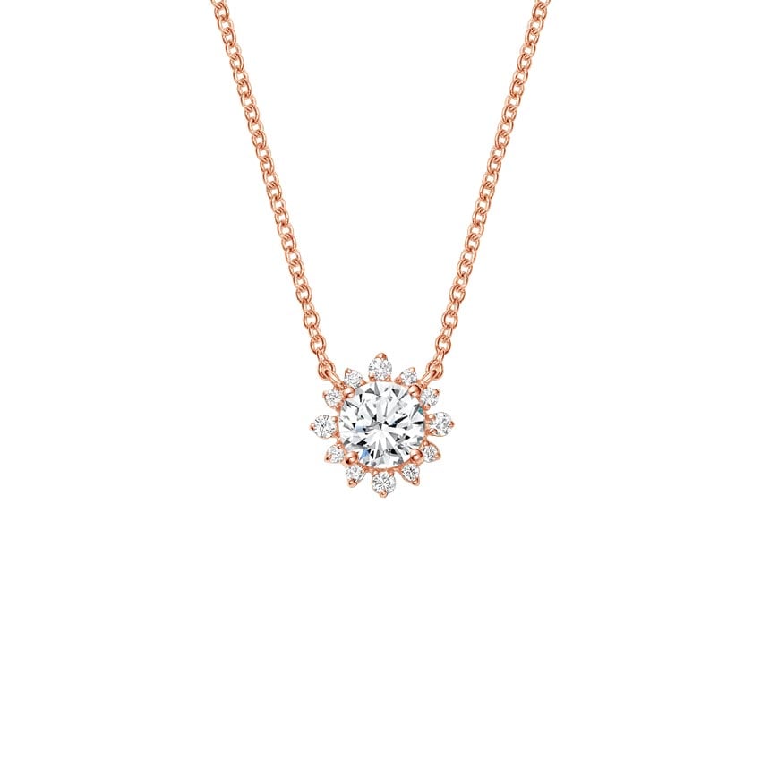 Arabella Lab Diamond Pendant in 14K Rose Gold | Brilliant Earth