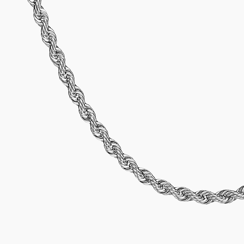 Bailey 24 in. Rope Chain Necklace in 14K White Gold | Brilliant Earth