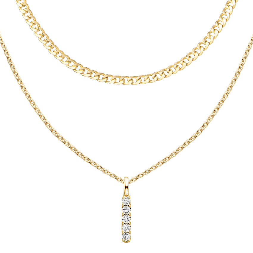 The Luminary Link Chain and Diamond Necklace Set - Brilliant Earth