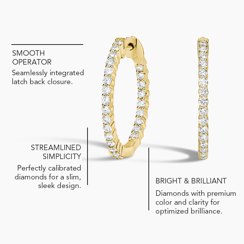Perfect Luxe Hoop Lab Grown Diamond Earrings | Medium | Brilliant Earth