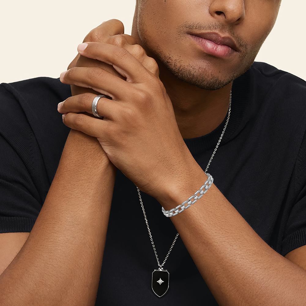 Silver Homme 7 in. Link Chain Bracelet - Brilliant Earth