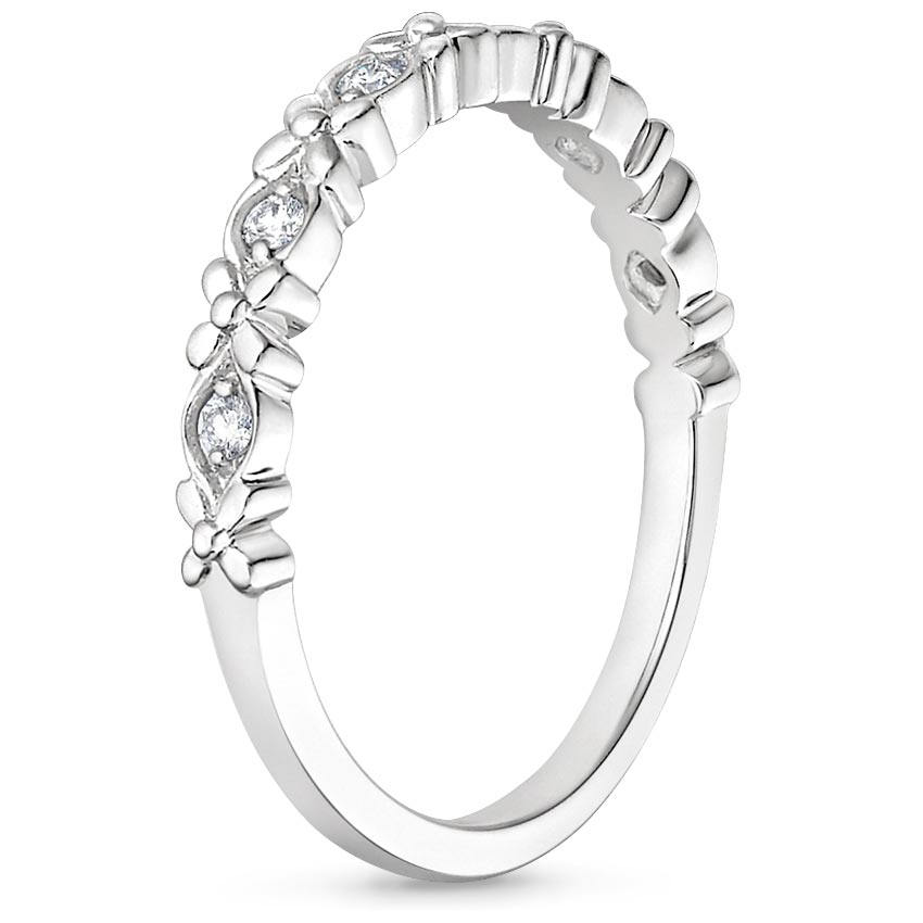 18K White Gold Cassia Ring with Gardenia Diamond Ring | Brilliant Earth