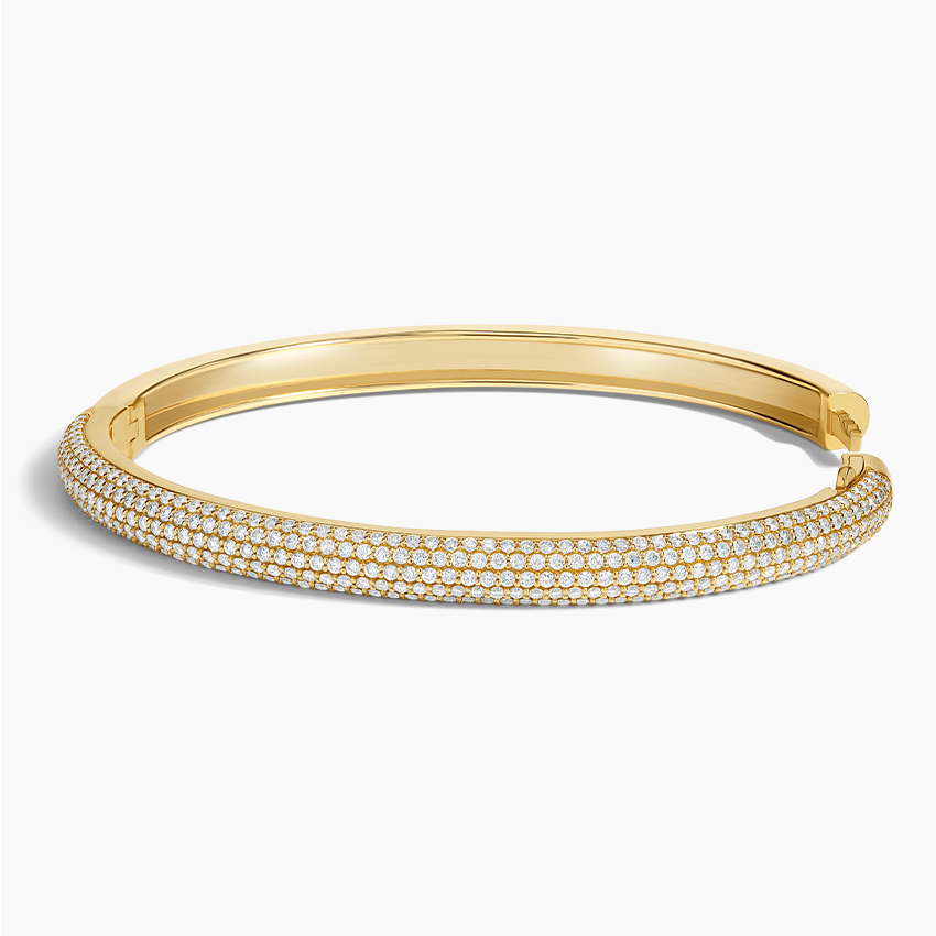 Lab Diamond Tube Bangle Bracelet