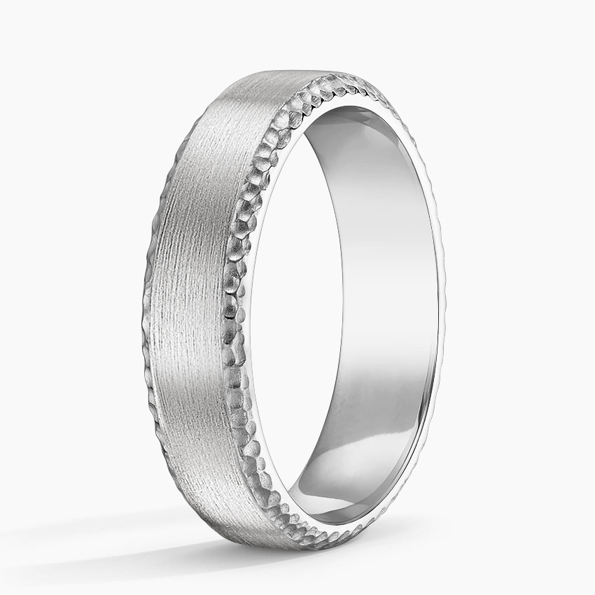Hammered 5.5mm Wedding Ring | Elias