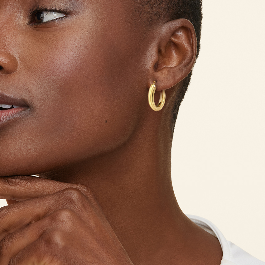 4mm Large Perfect Hoop Earrings