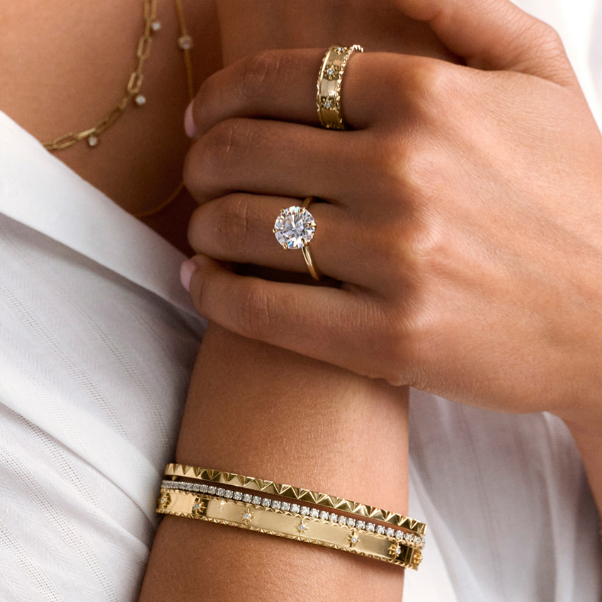 14K Yellow Gold Sol Slim 6.5 inch Bangle Bracelet