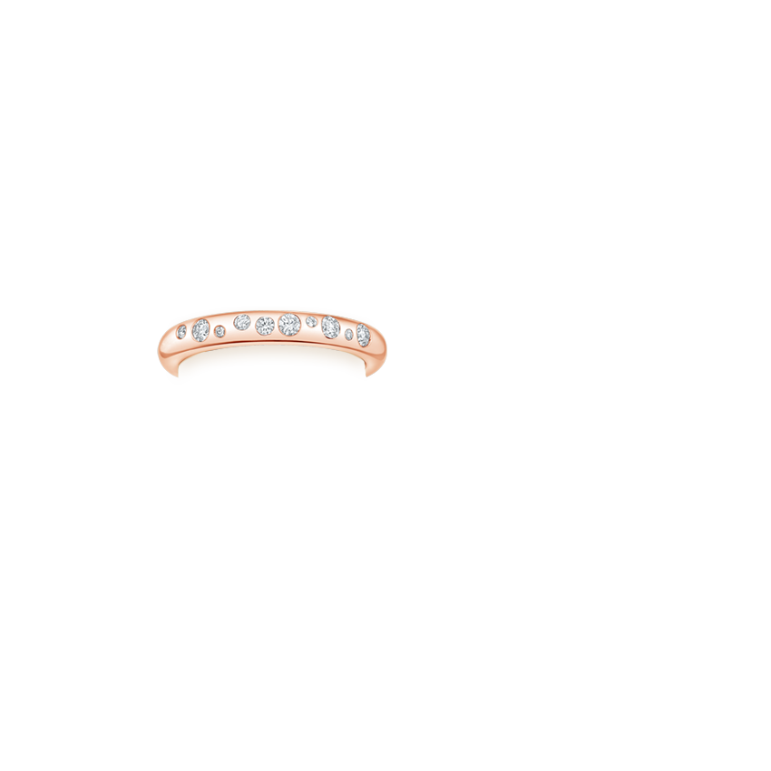 Mosaic Diamond Ring in 14K Rose Gold