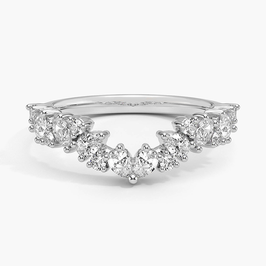 Olivetta Contoured Lab Diamond Ring (1/2 ct. tw.) in 18K White Gold