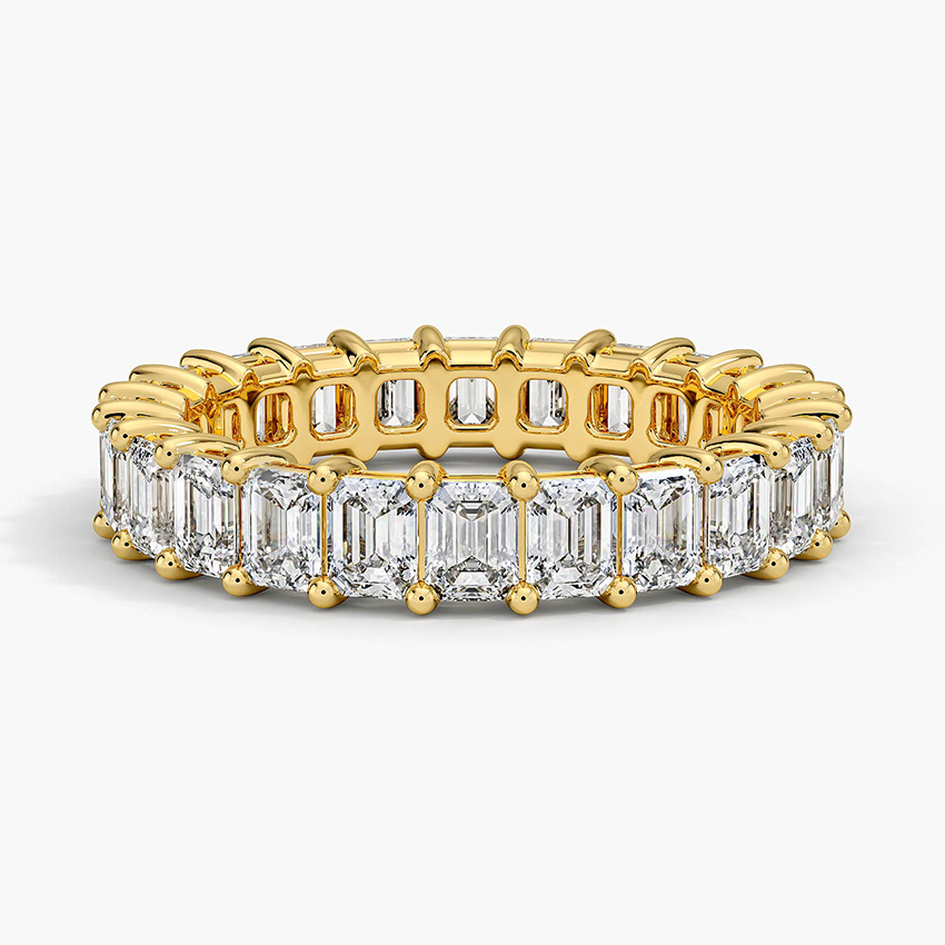 Emerald Eternity Diamond Ring (2 ct. tw.) in 18K Yellow Gold