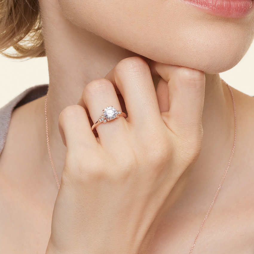 14K Rose Gold Fiore Diamond Ring