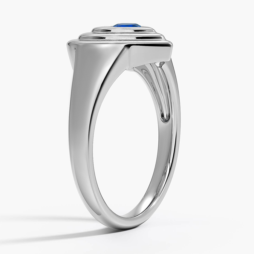 Sapphire Heart Signet Ring