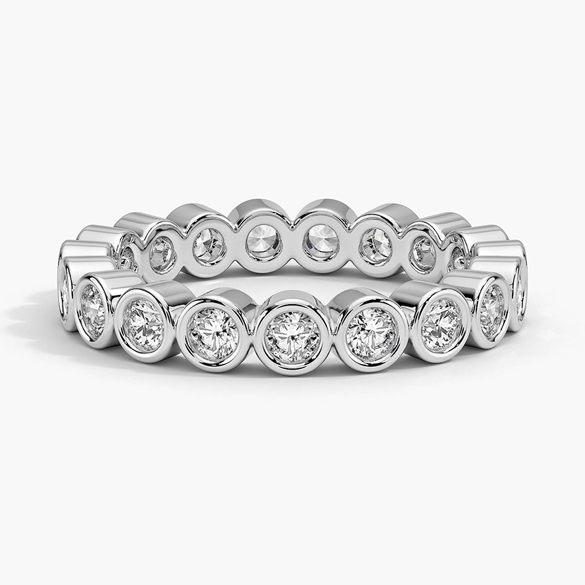 Bezel Round Eternity Diamond Ring