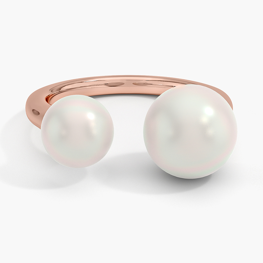Fête Cultured Pearl Open Cocktail Ring in 14K Rose Gold