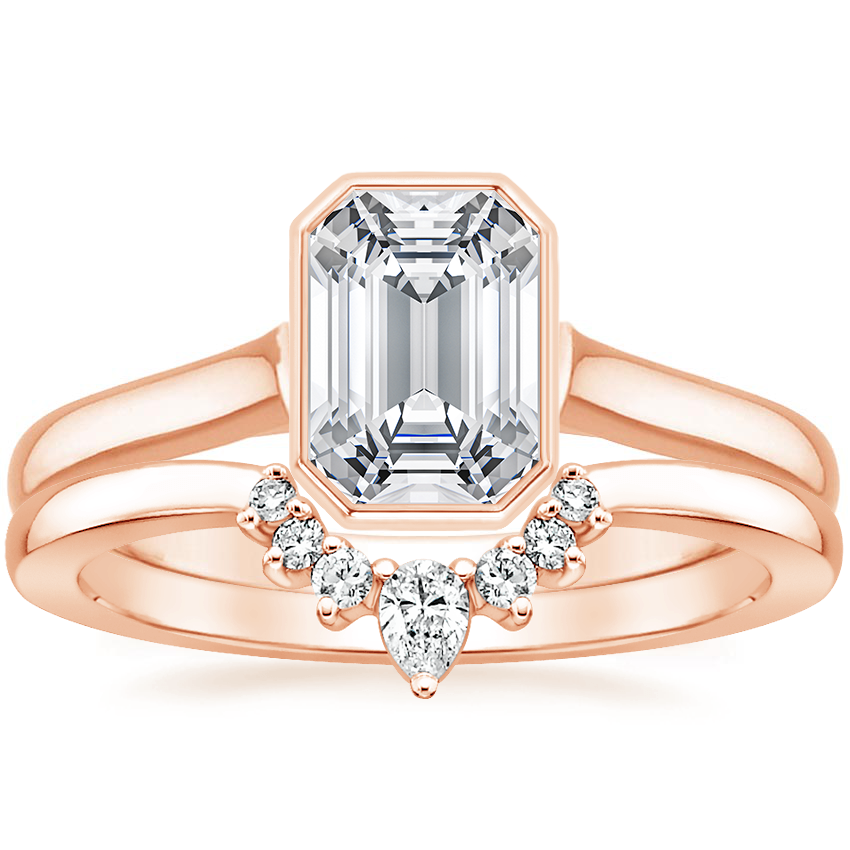 18K Yellow Gold Luna Ring with Lunette Diamond Ring | Brilliant Earth