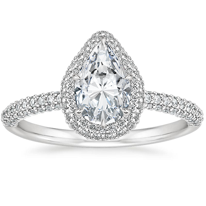 Micro Pavé Halo Diamond Ring | Valencia | Brilliant Earth