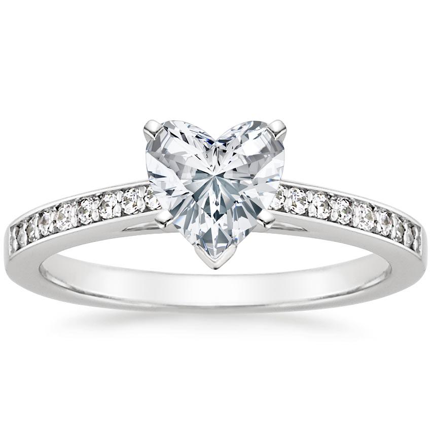 Round Diamond Cathedral Infinity Engagement Ring With
